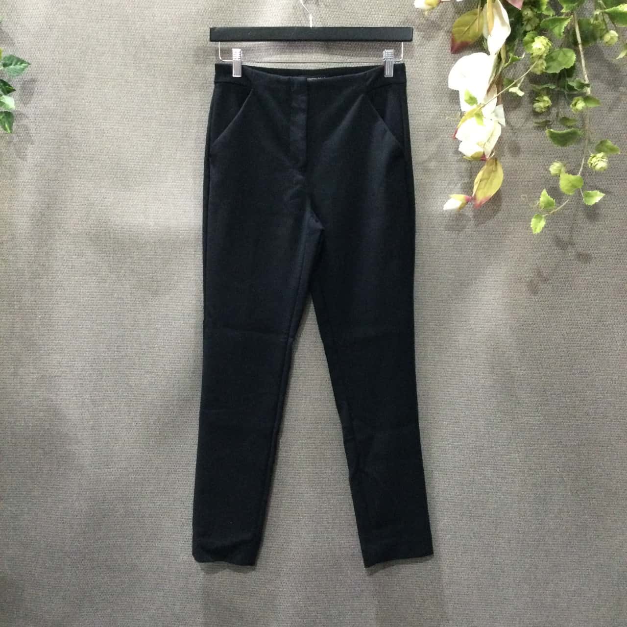 Country Road Womens Stretch Pants, Size 8, Black (s)