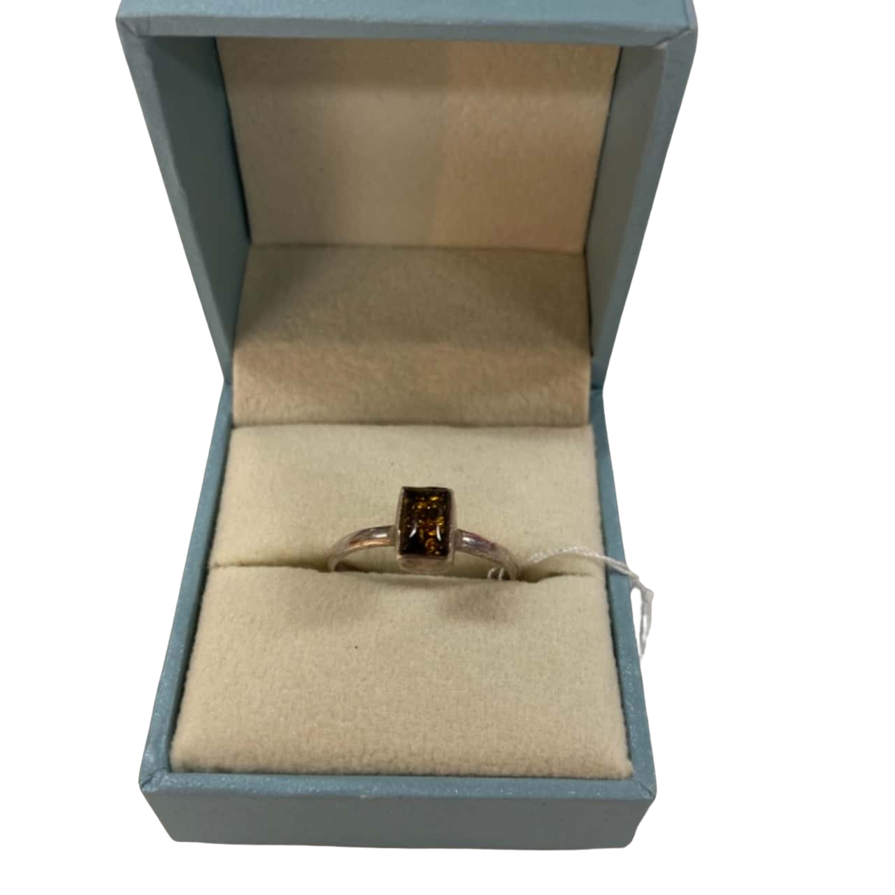 Sterling Silver Brown/Gold Stone Ring (s)
