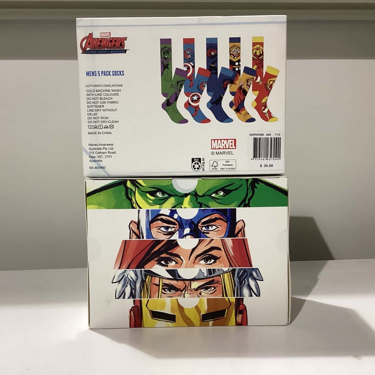 Marvel Mens Socks Assorted 5 Pack(s)