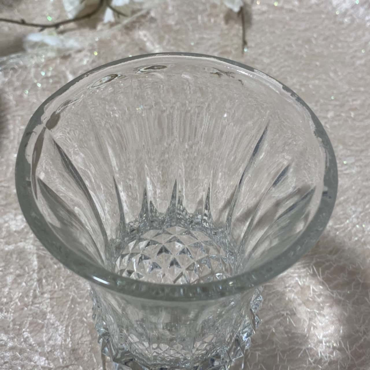 Vintage Crystal Flower Vase
