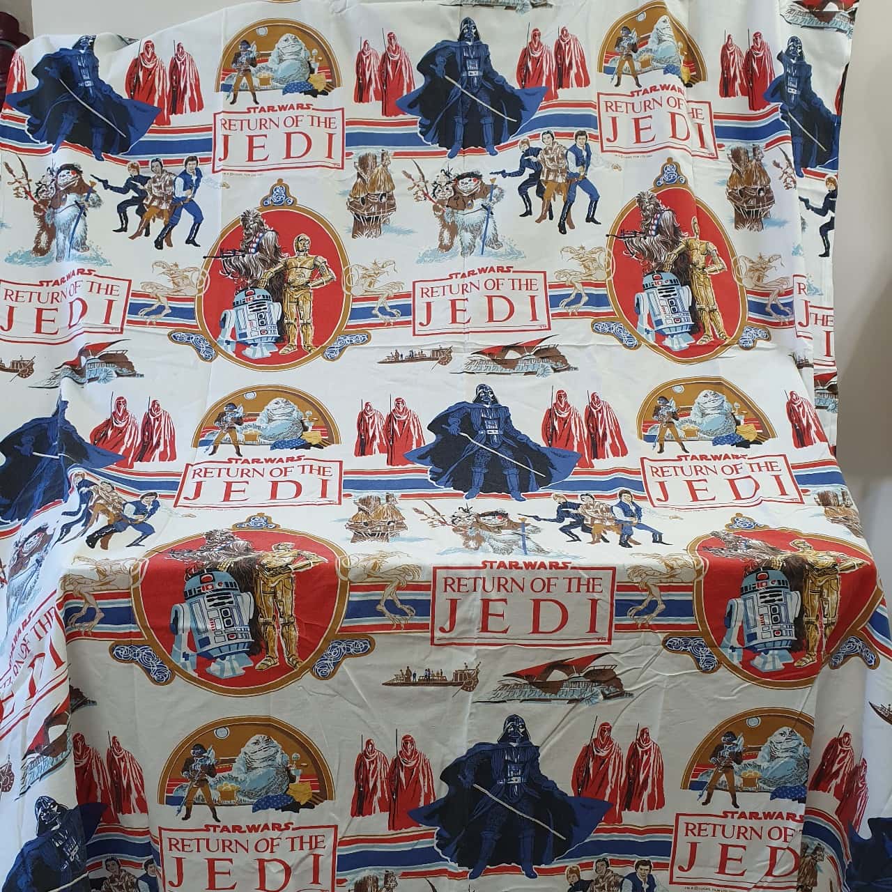 Vintage Star Wars Return Of The Jedi Single Bed Flat Sheet