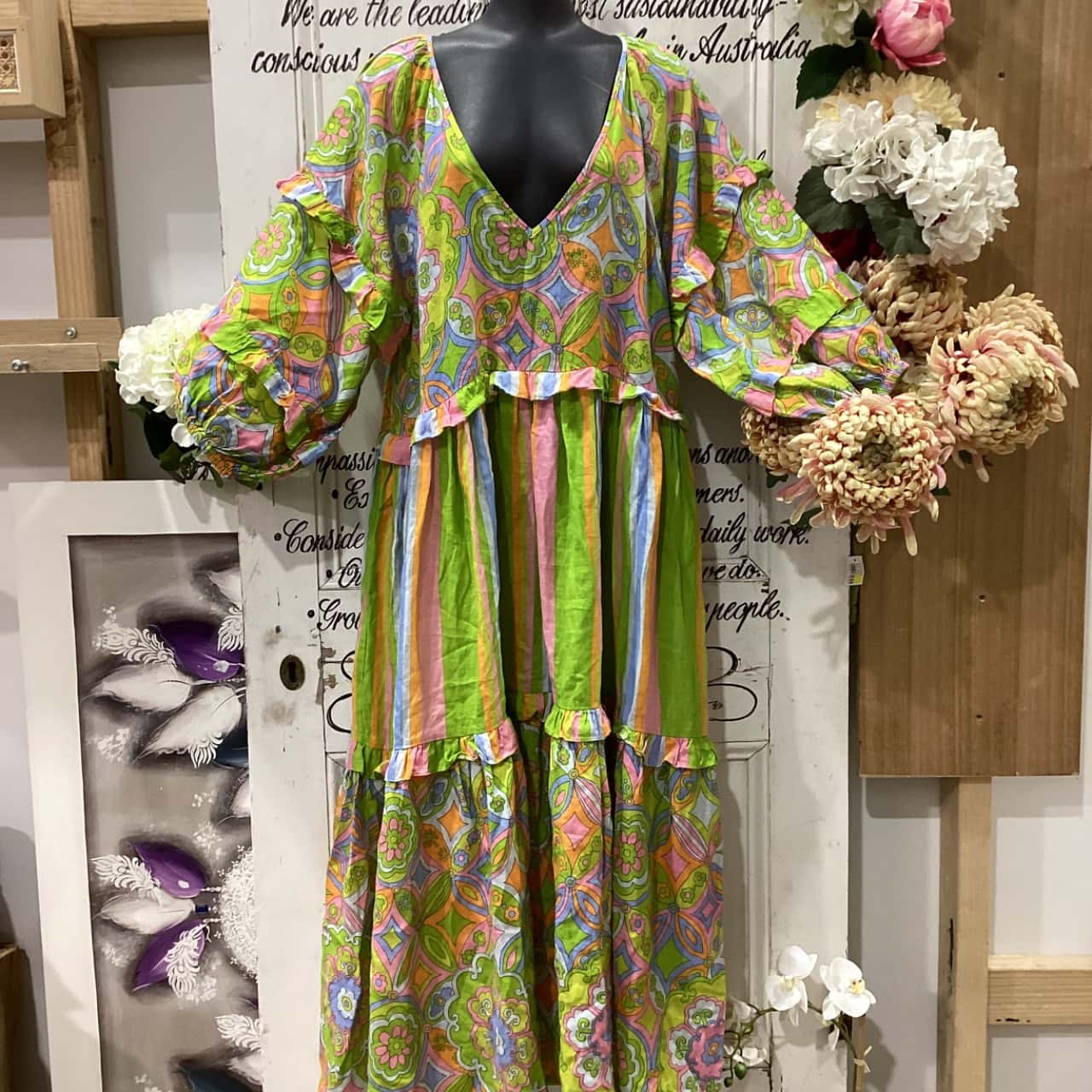 White Label Noba Brand! STUNNING LINEN MULTI COLOURED 3/4 BALLOON ...