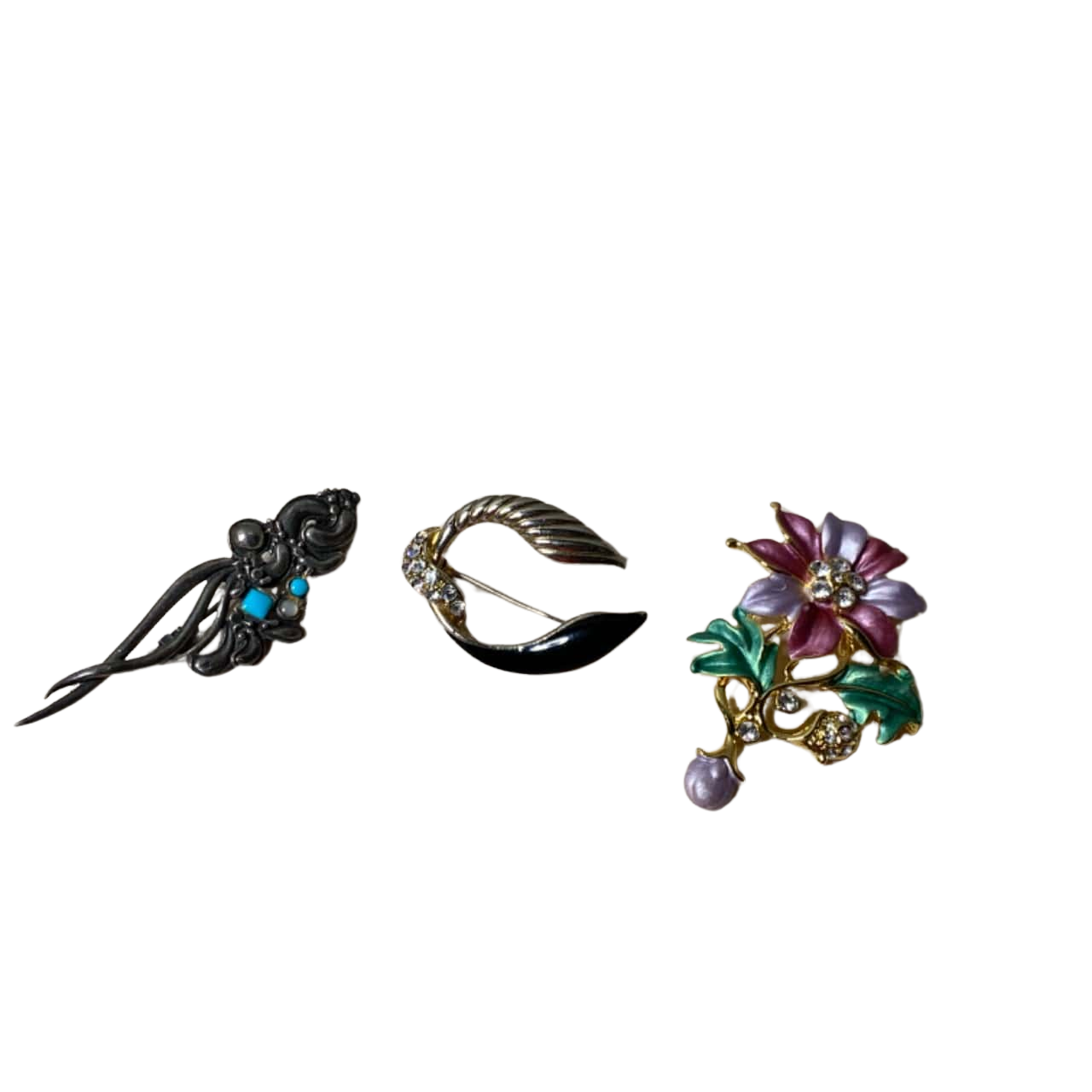3x Vintage Turquoise Brooch Bundle(s)
