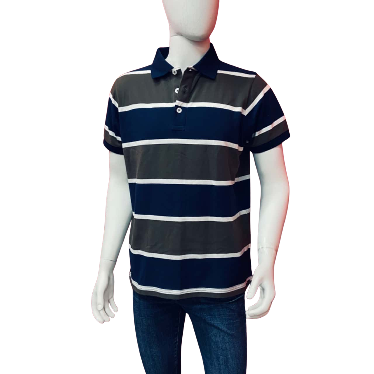 Mens Brand New Pilbara Size M Polos Navy Blue / Khaki Green Thick ...