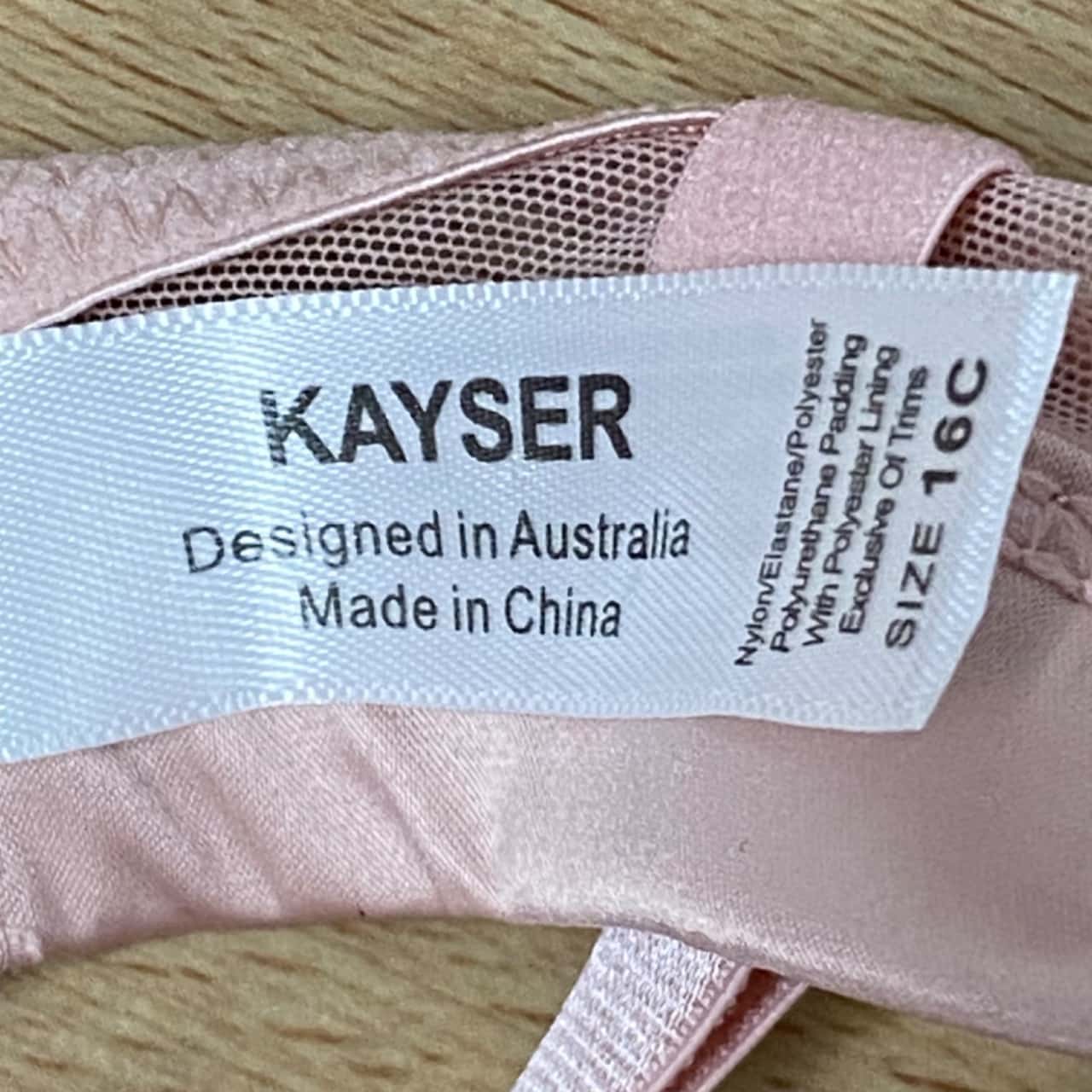 Kayser Womens Size 16C Balconette Bra Pink NEW With Tags(s)