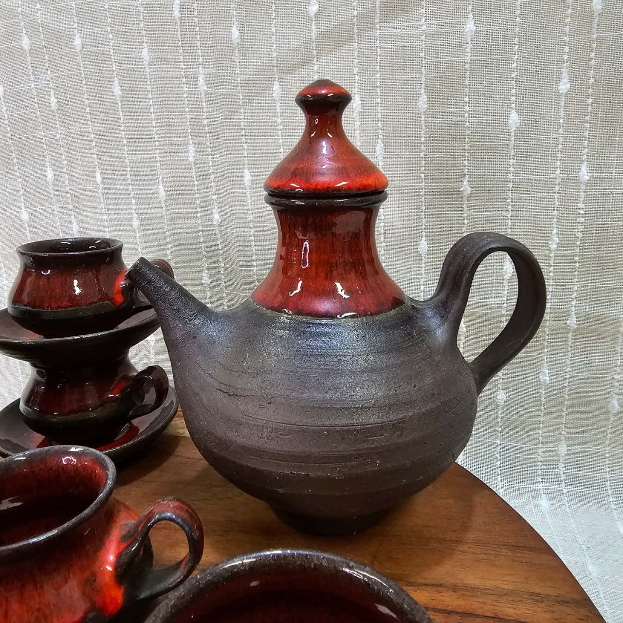 Vintage Henrik Ditlev Danmark Glazed Ceramic Tea Set