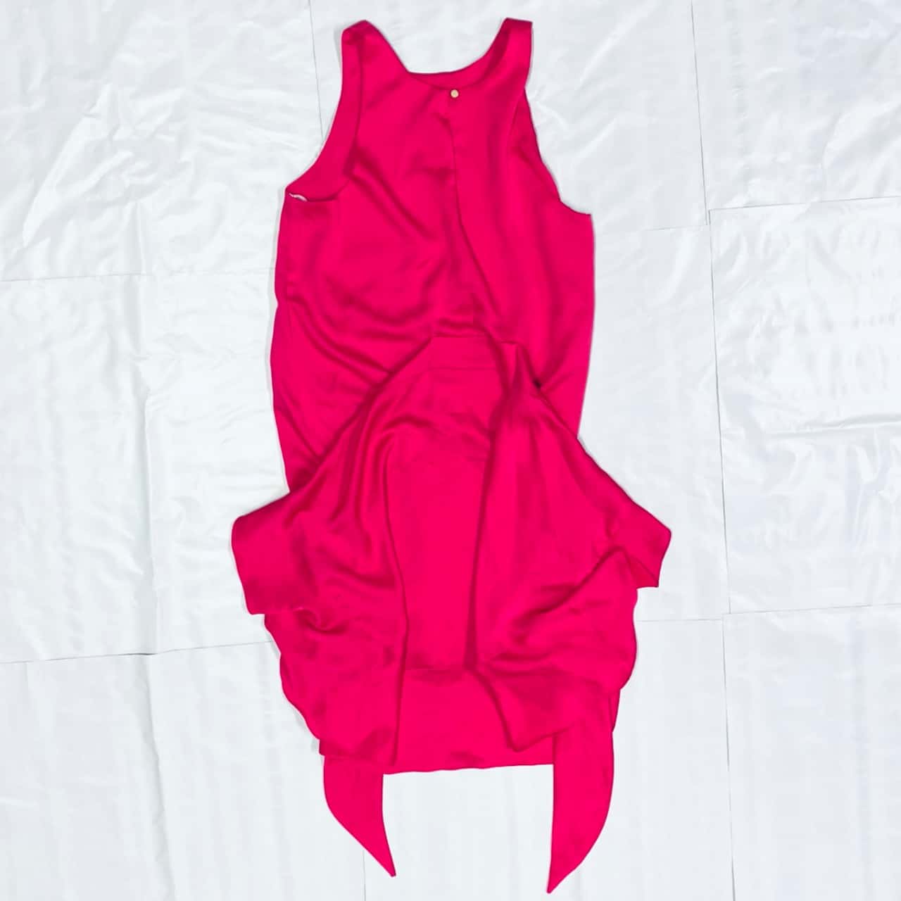 Sheike, Size 8, Hot Pink, Draping-Ruffles Party Dress