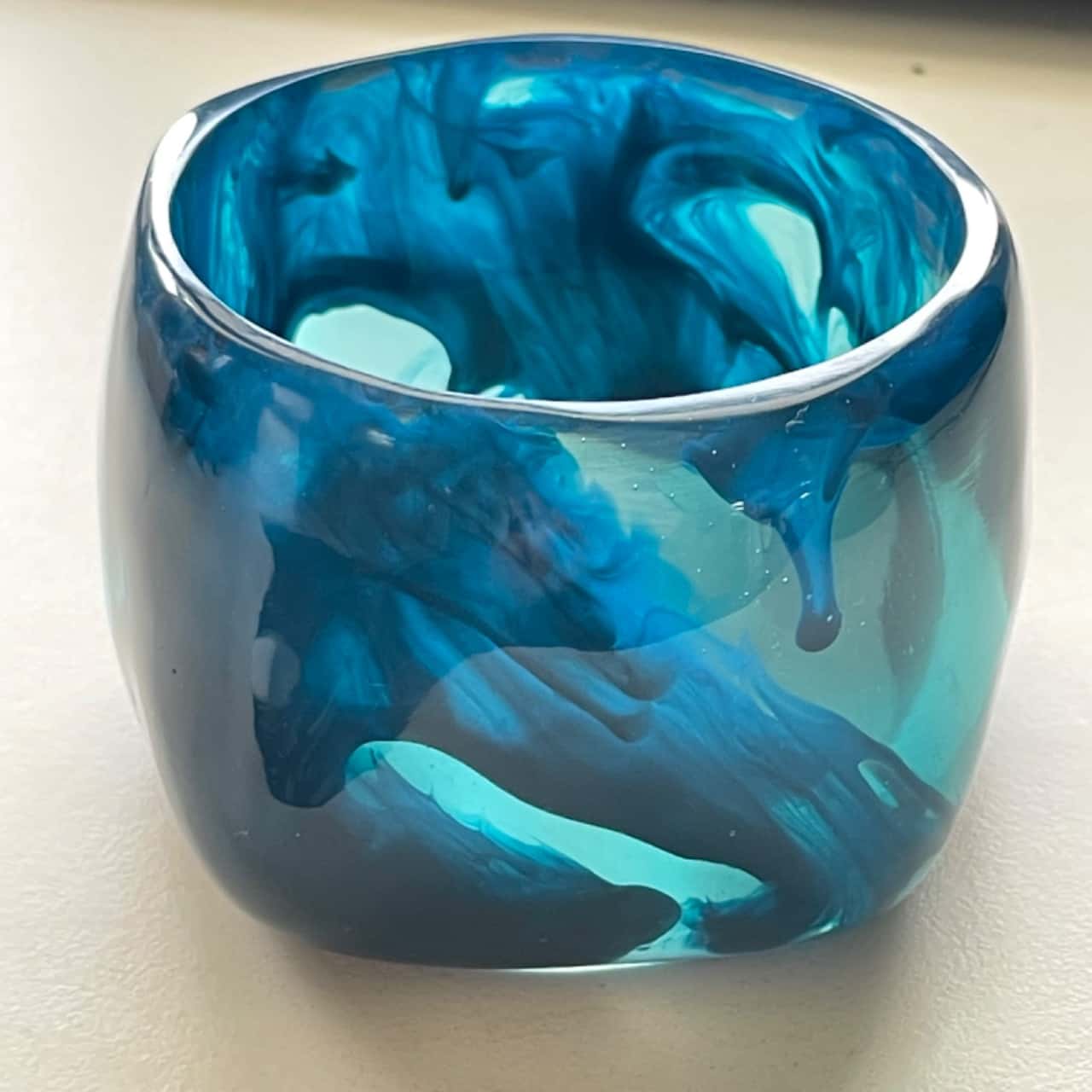 Big Transparent Turquoise Blue Bangle Bracelet(s)