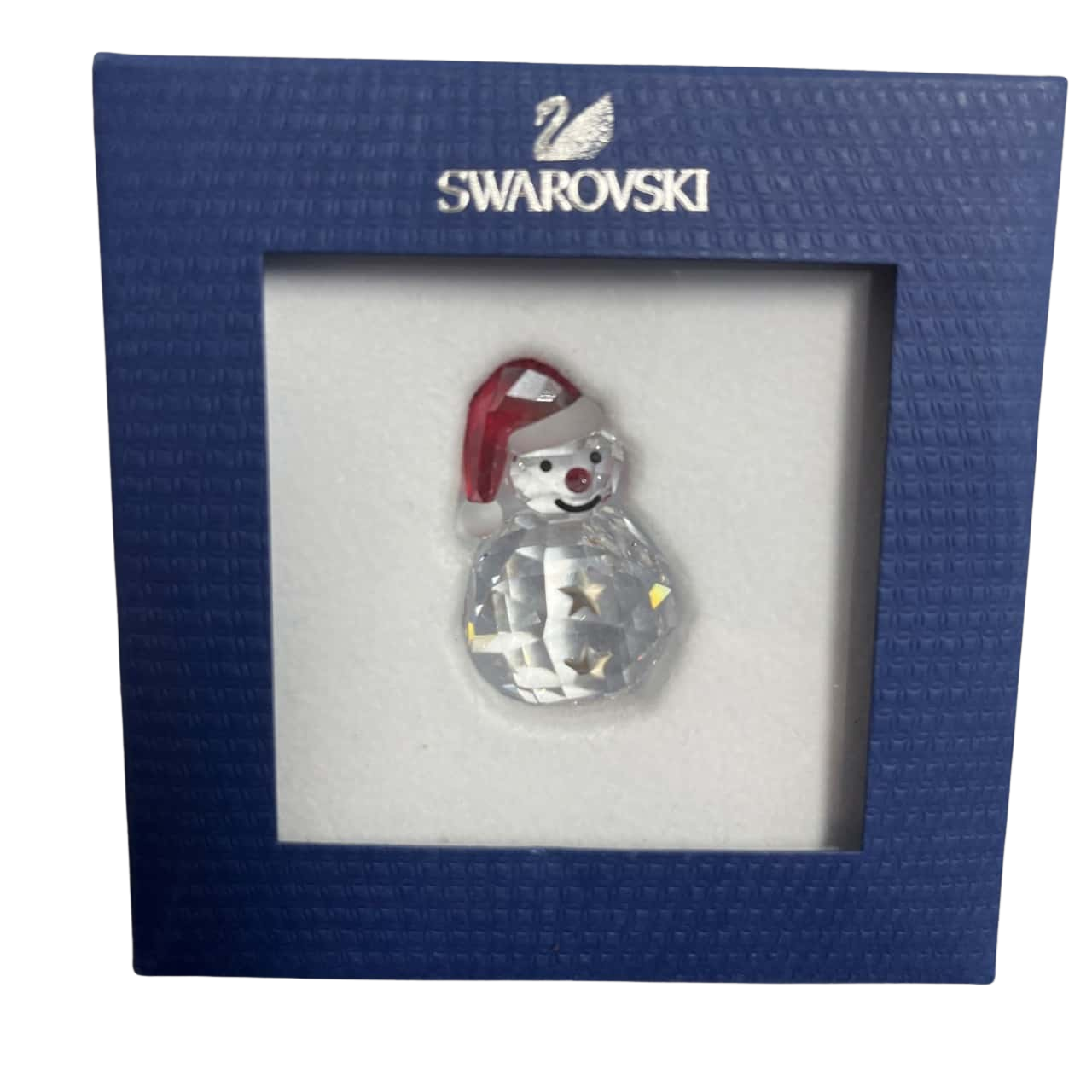 Swarovski Rocking Snowman figurine with a red crystal Santa's hat(s ...