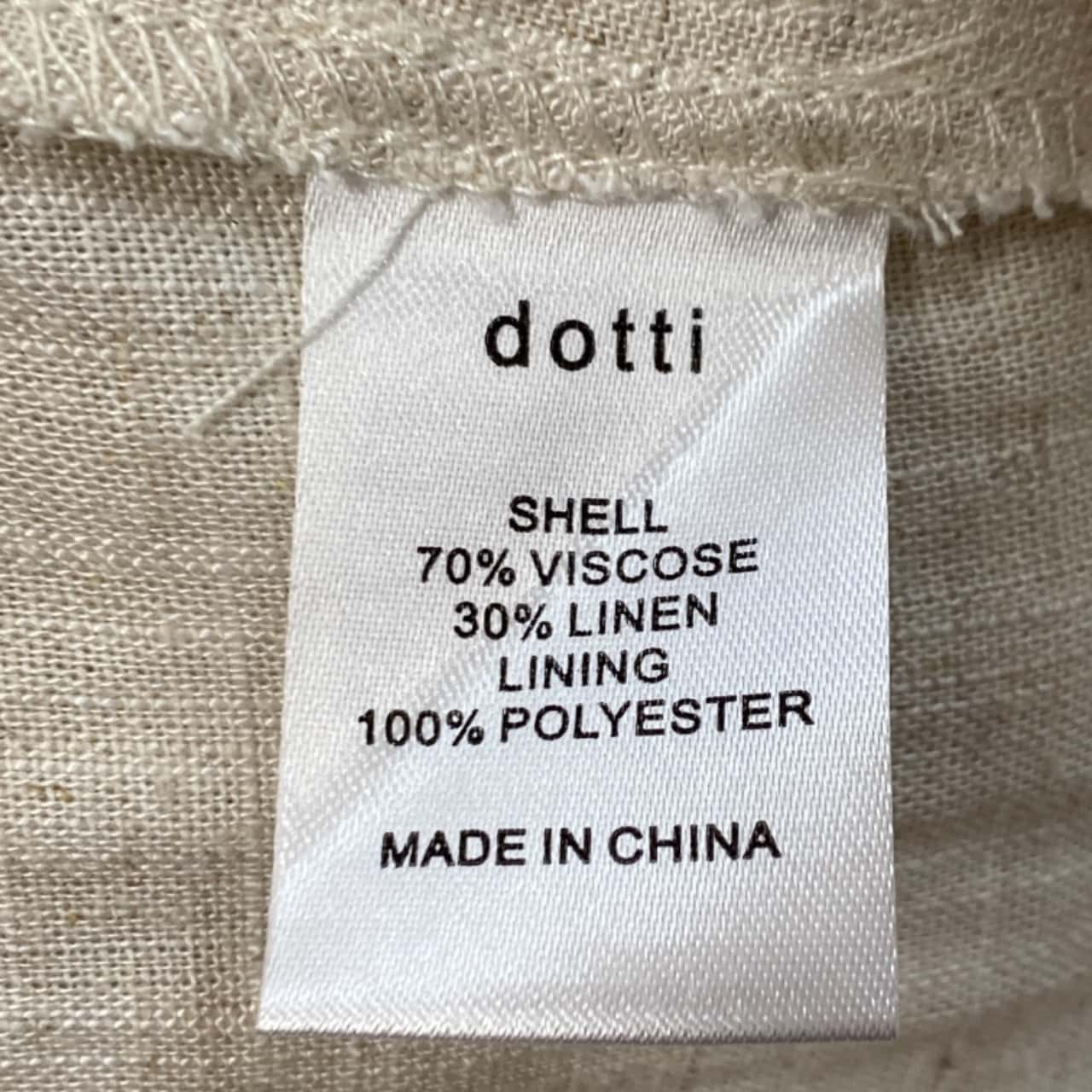 Dotti Women's Size 12 Linen Blend Playsuit Natural - New With Tags(s)