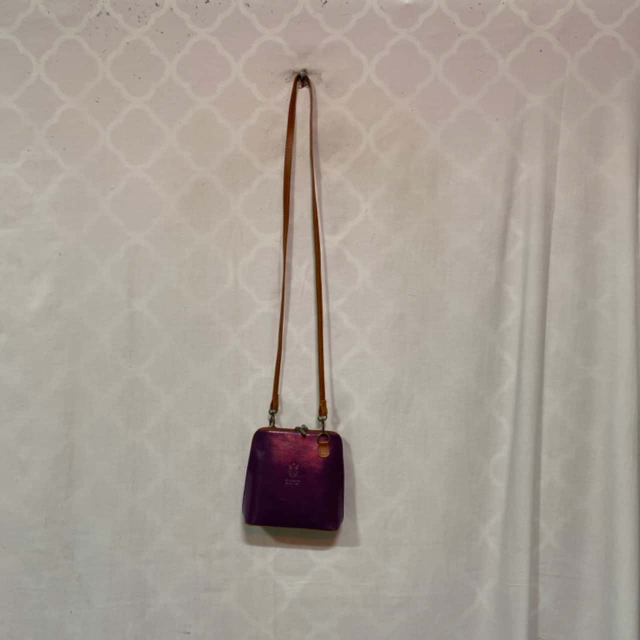 Womens Purple Cross Body Leather Bag(s)