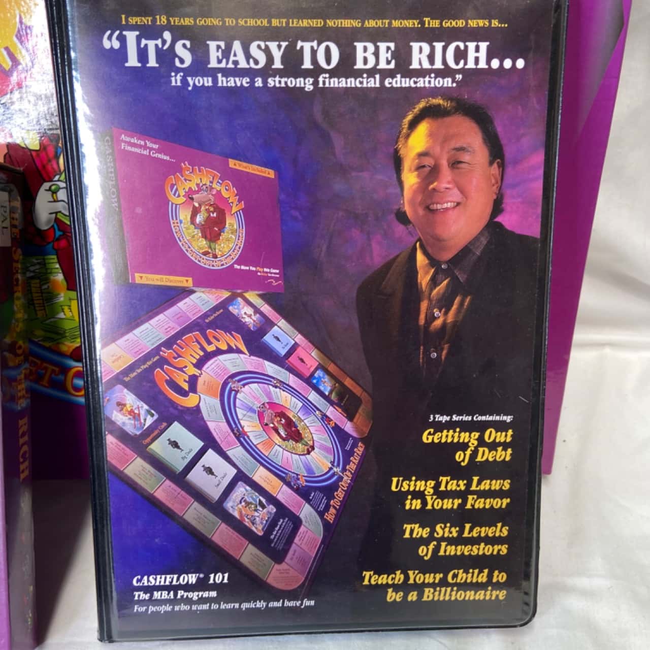 Cashflow Board Game With VHS Tape + Cassette Tapes Full Set(s)