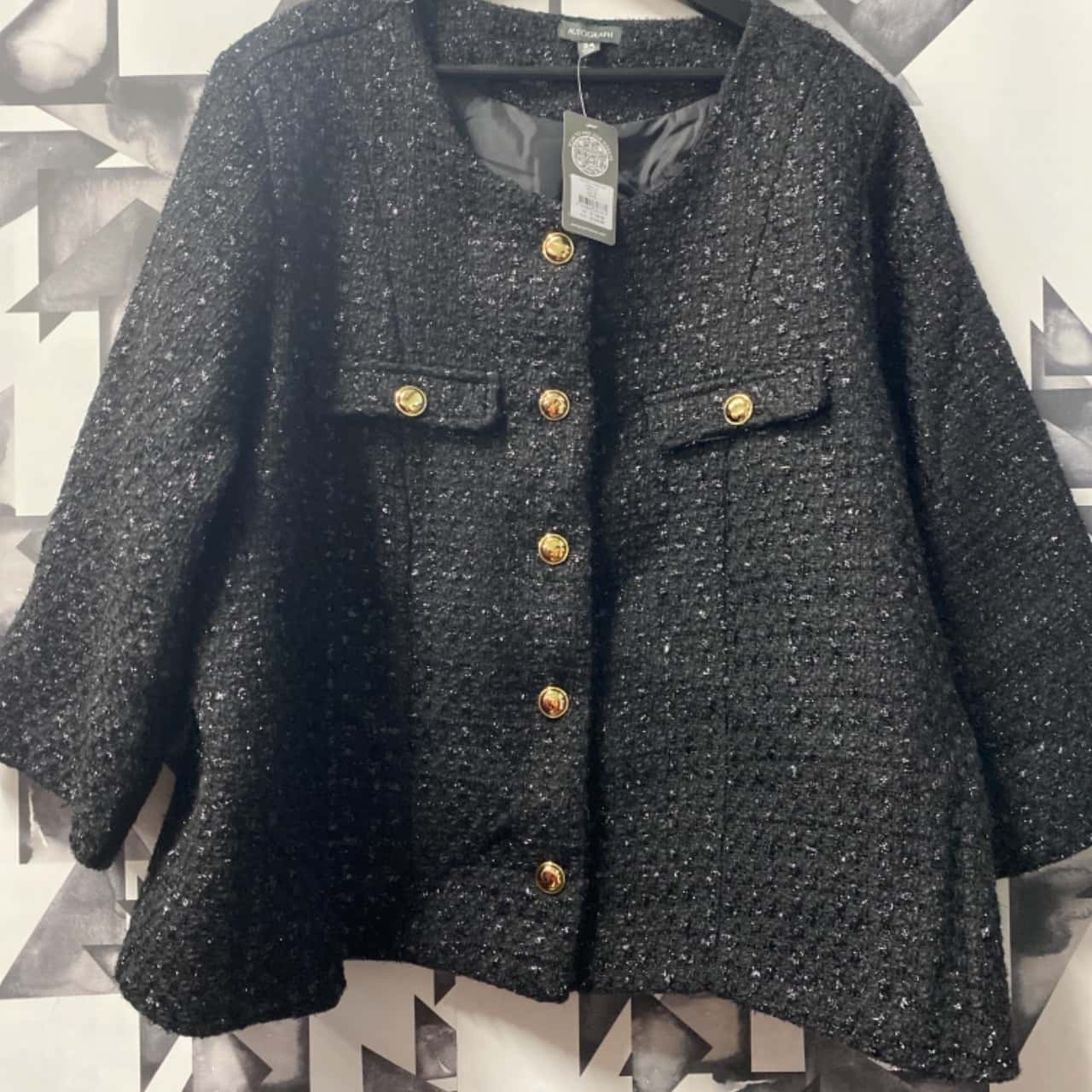 Autograph Size 24 Black tweed jacket new (s) - New With Tags | Salvos ...
