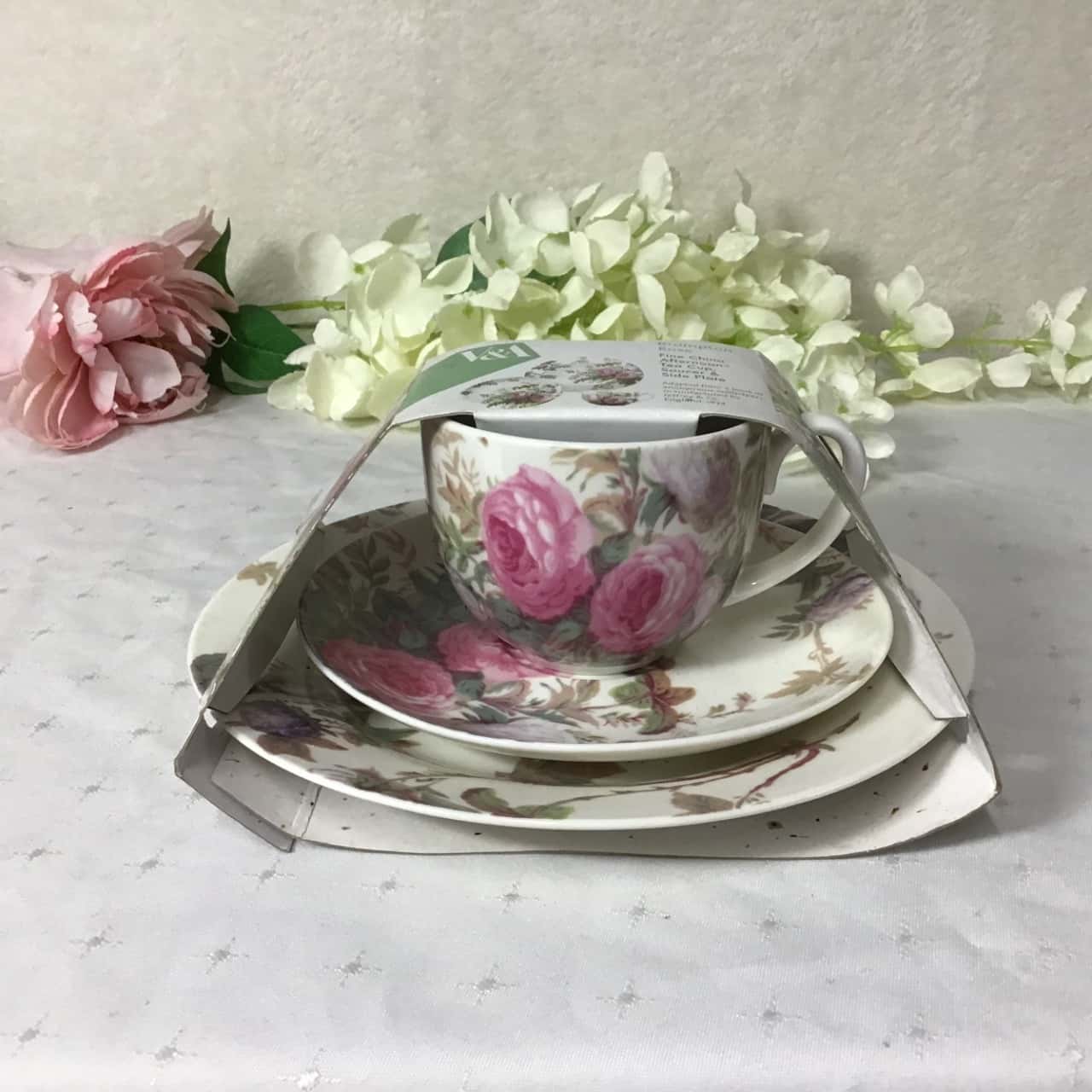*REDUCED* V&A Brompton Rose Fine China Afternoon Tea Cup Saucer & Plate ...