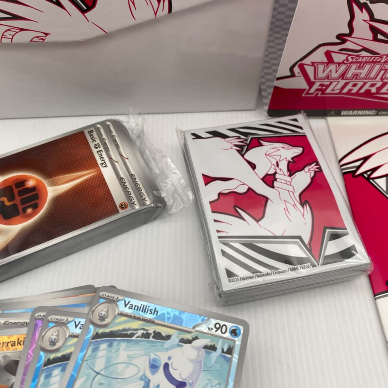 Pokémon White Flare Pokémon Center Elite Trainer Box, Opened with ...