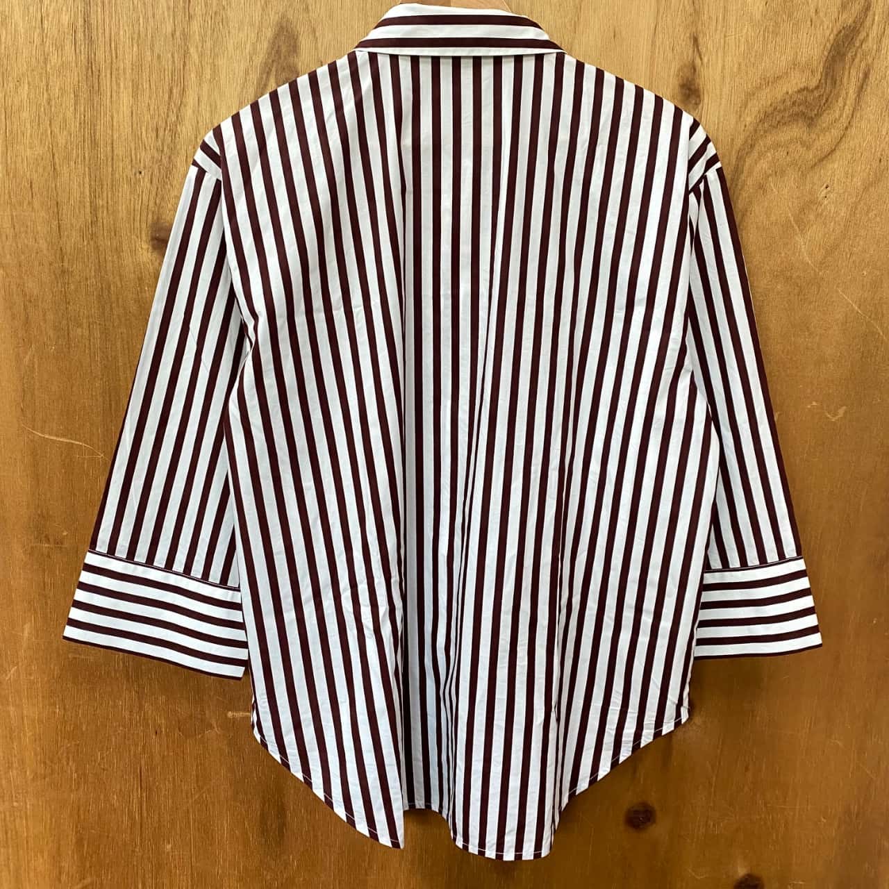 Trenery Brown/White Striped Shirt Size 12