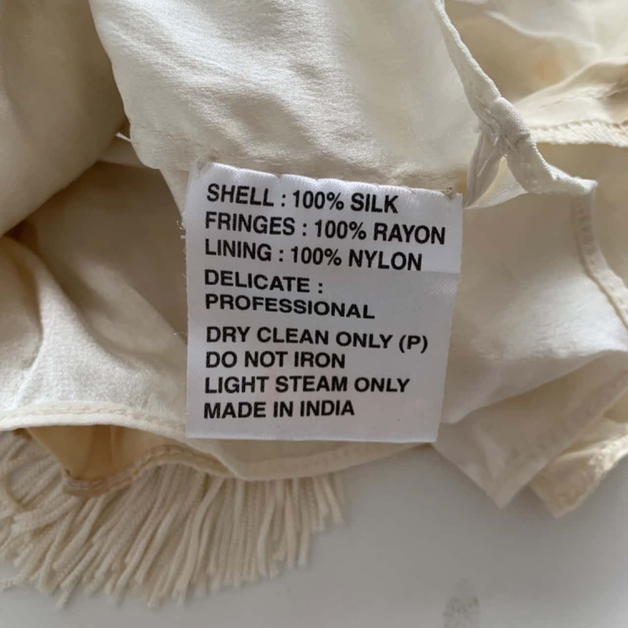 Rachel Gilbert Size 1 Cream Silk Tassled Top(s)