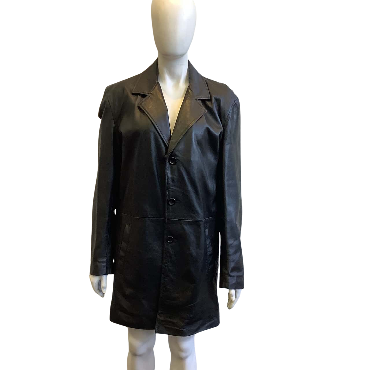 The Australian Collection Women's Size L Vintage Leather Jacket Black (s)