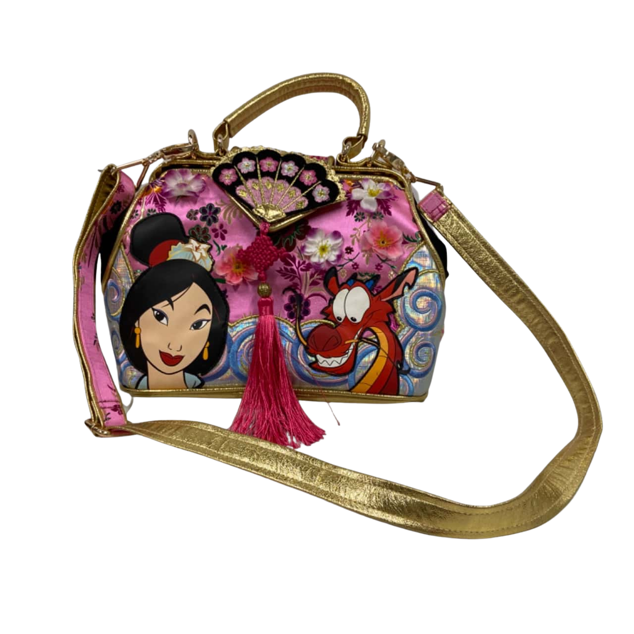 Disney Irregular Choice Mulan Womens Handbag Black / Blue / Gold ...