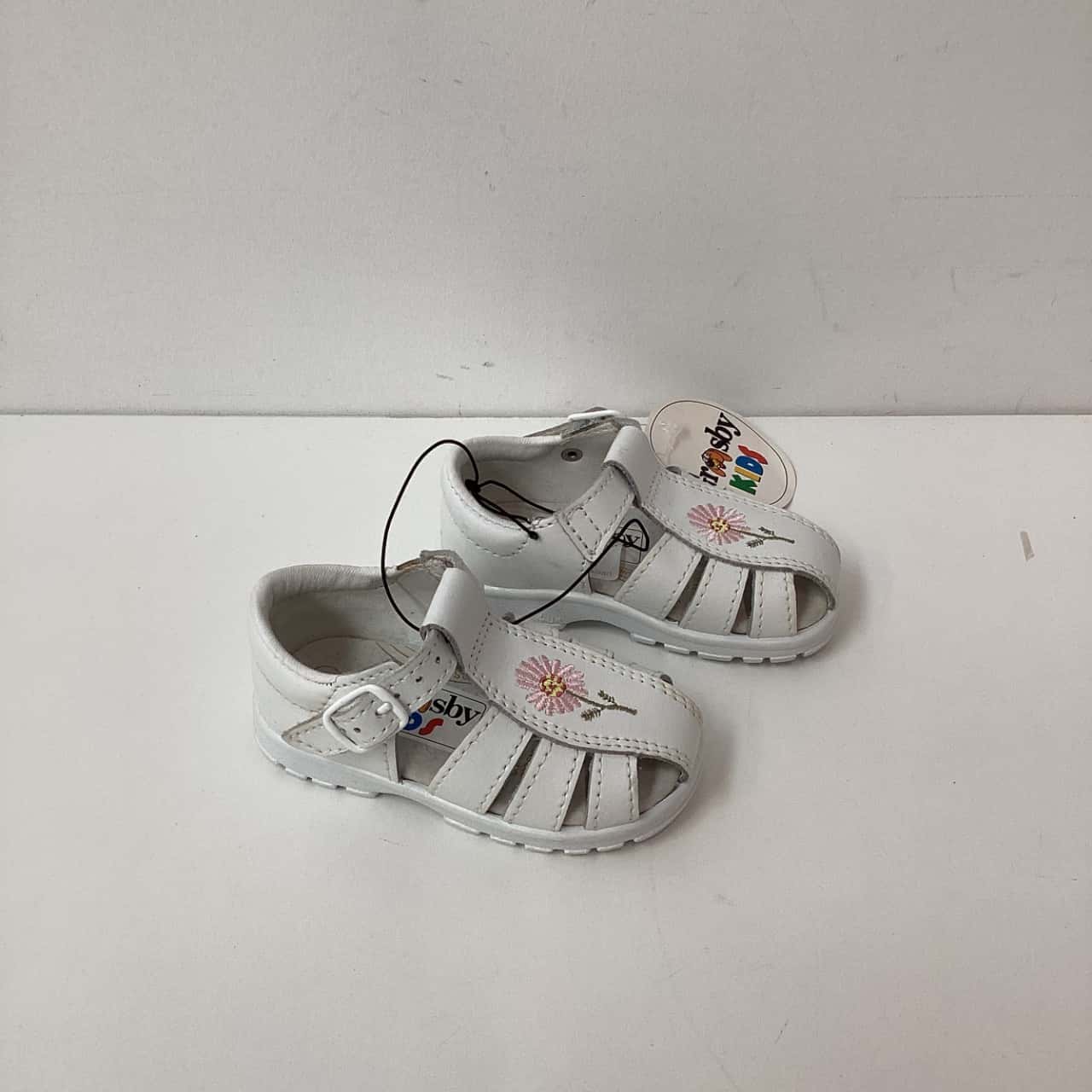 New - Grosby Girls Sandals Size 4 Floral/White(s)