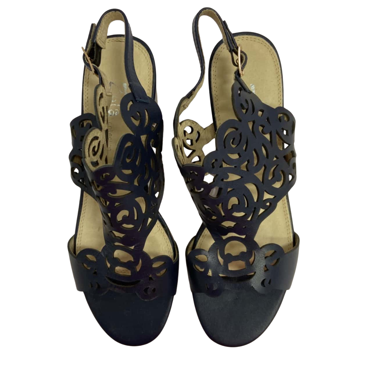 NEW Zola Womens Size 38 Navy Blue Sandals (s)