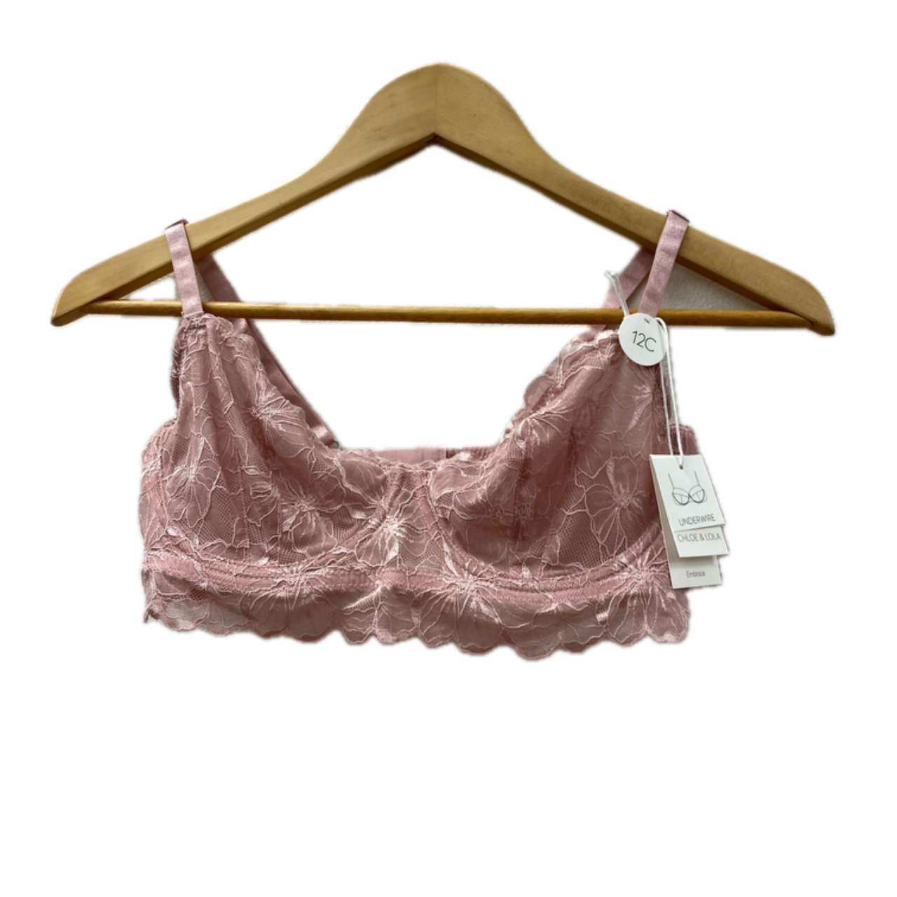 Chloe&Lola Women’s Size 12C Bra Pink (s)