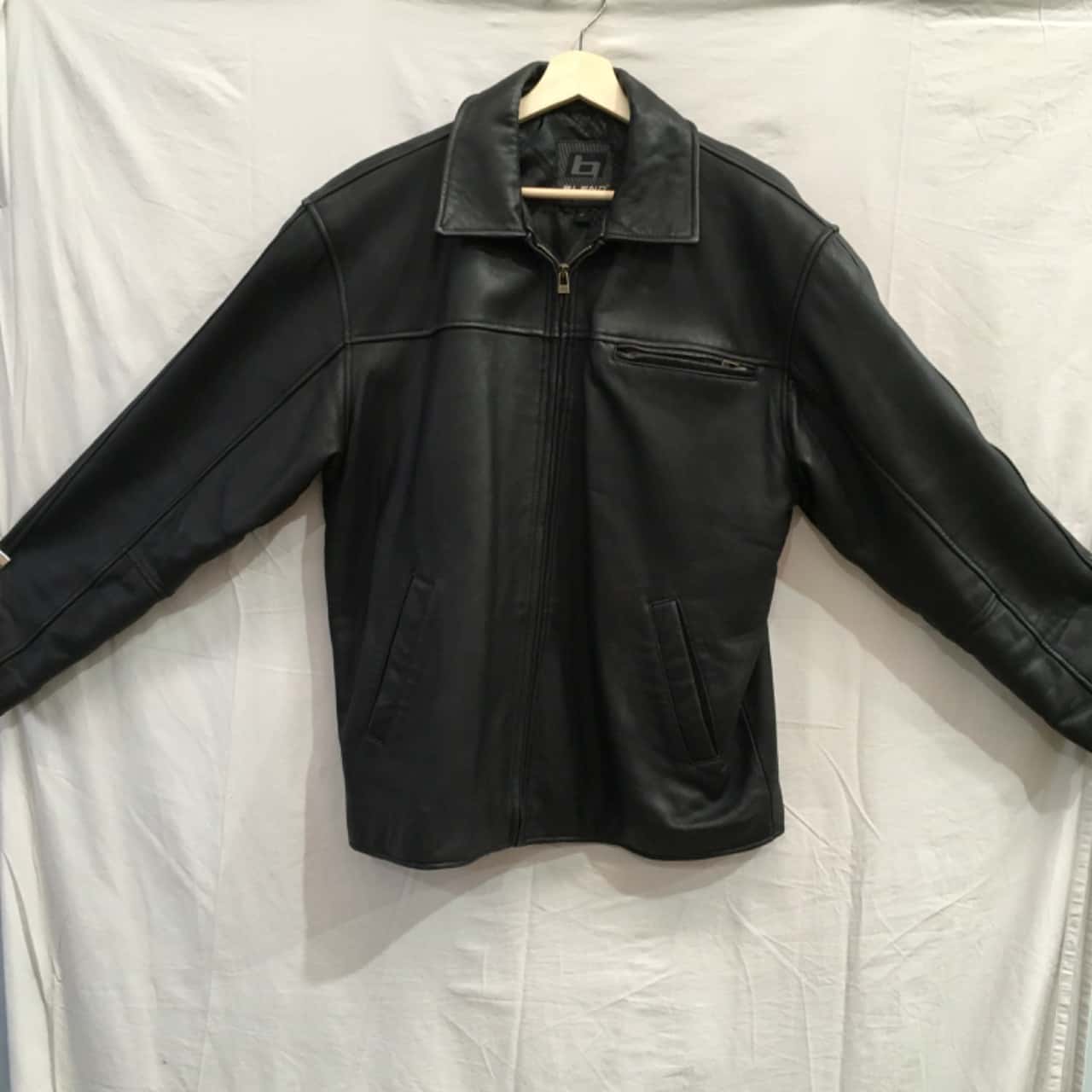 Mens Size M Lamb Leather Jacket Black , Blend of America(s)