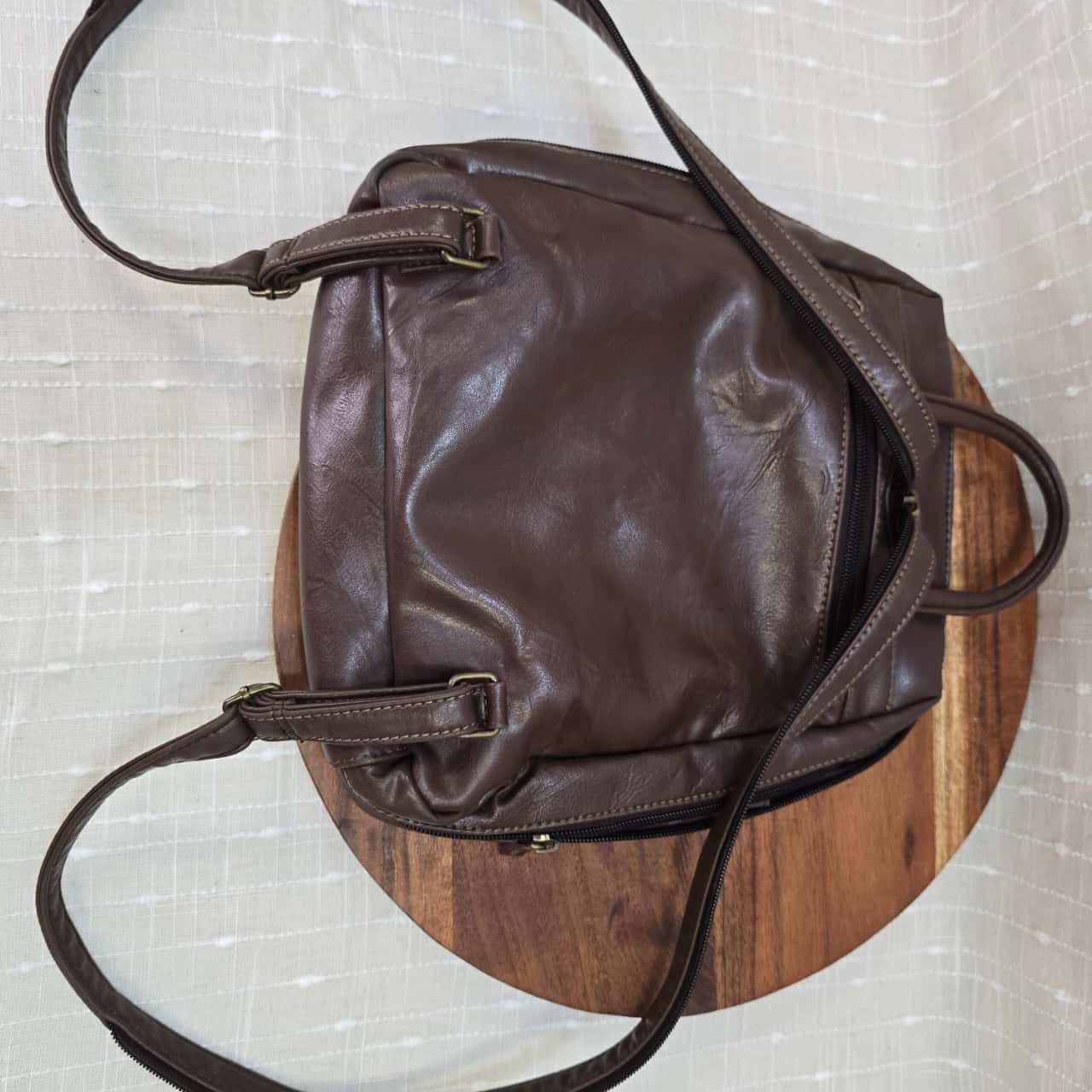 Pineland Small Brown Backpack/Shoulder Bag