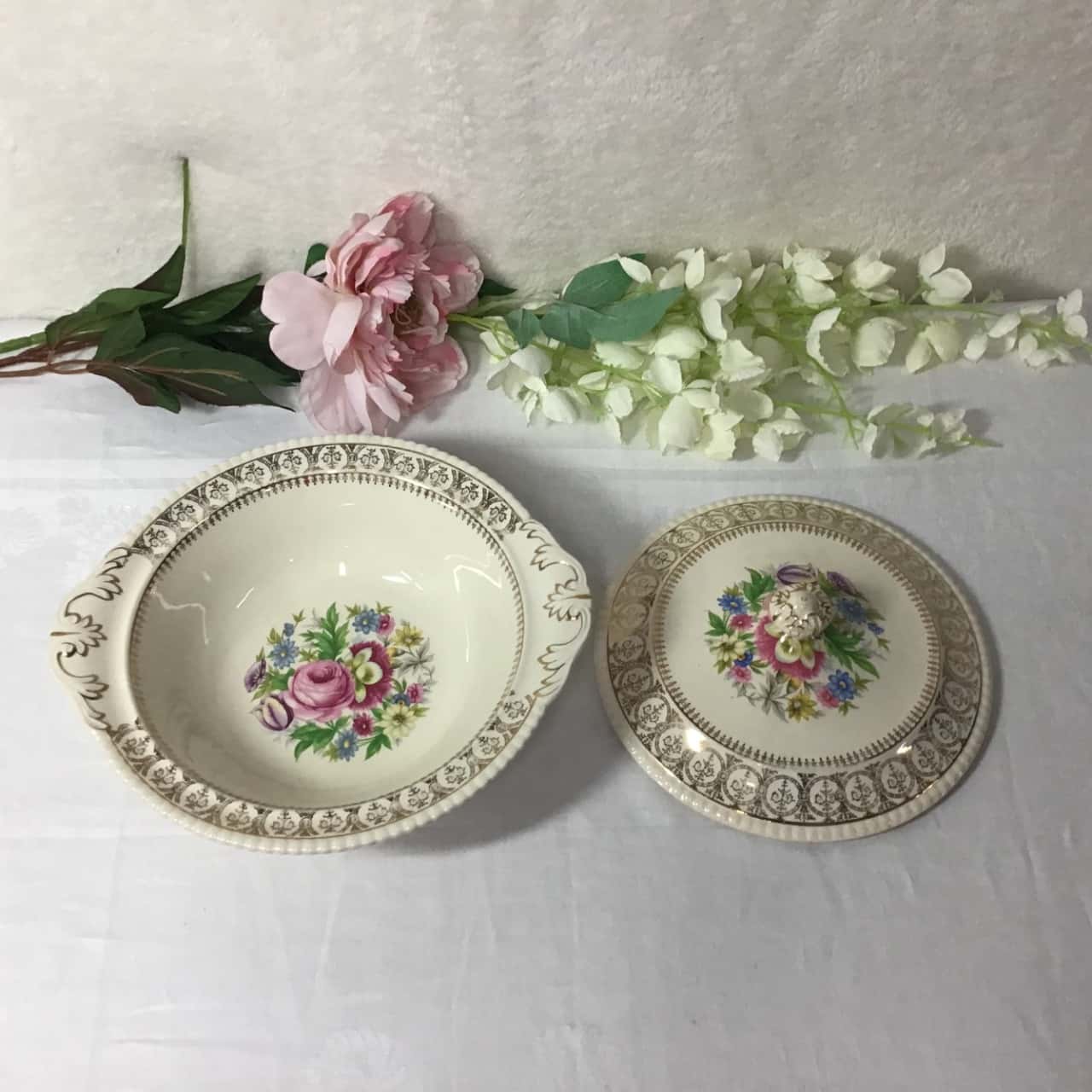 Vintage Solian Ware Simpsons (Potters) Ltd Cream / Gold / Floral ...