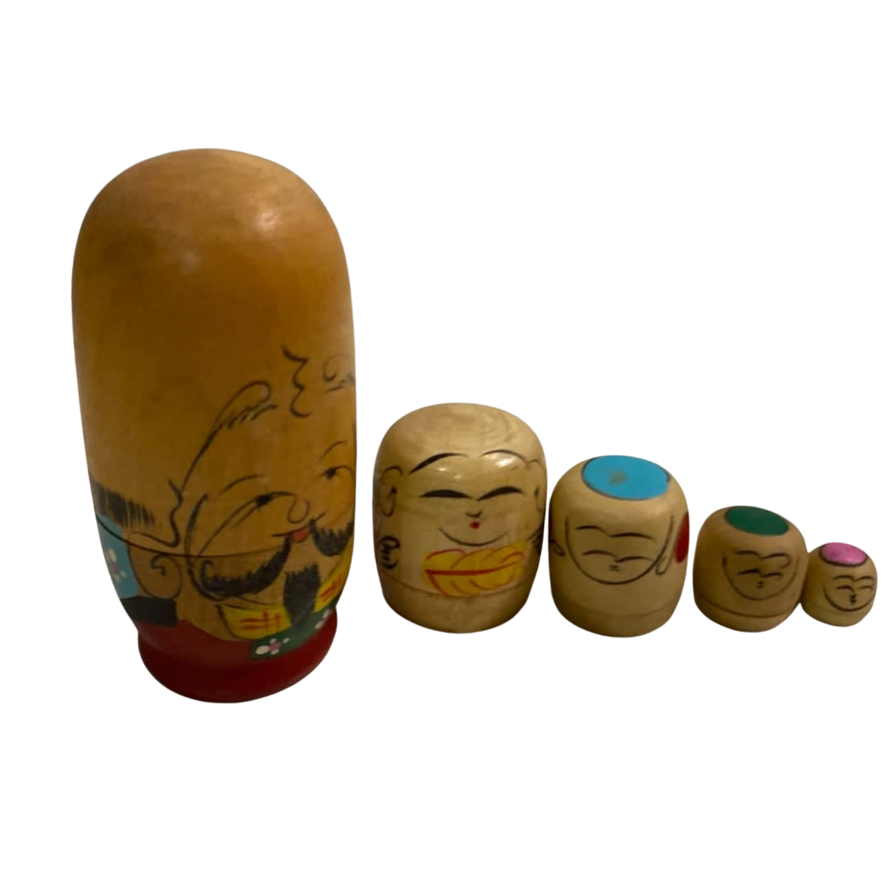 Vintage Miniature Japanese Wood Nesting Dolls(s)