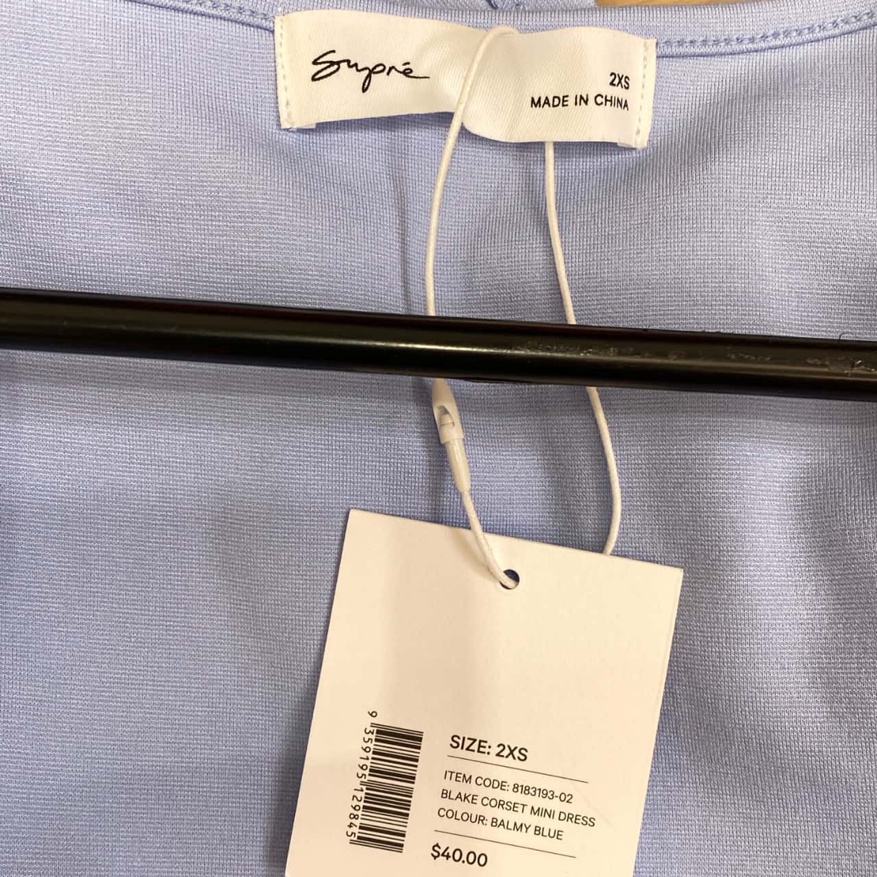 Supré Womens Size 6 Blake Corset Mini Blue Dress