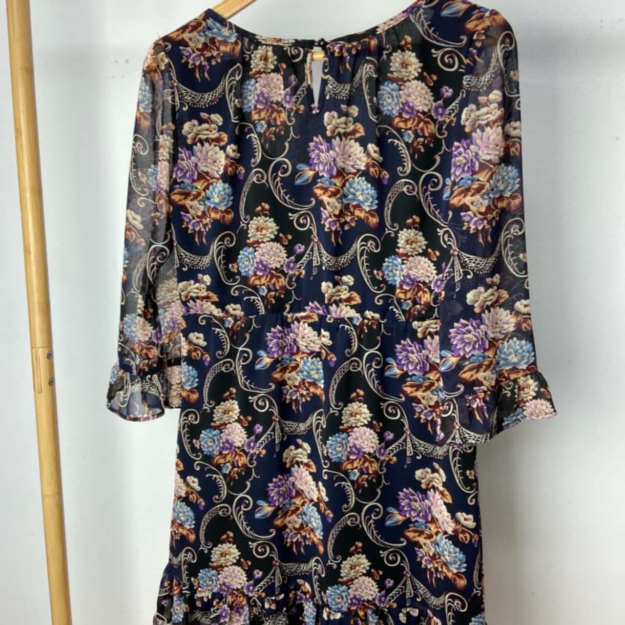Tokito Womens Size 6 Floral Dress Blue / Floral / Purple / White