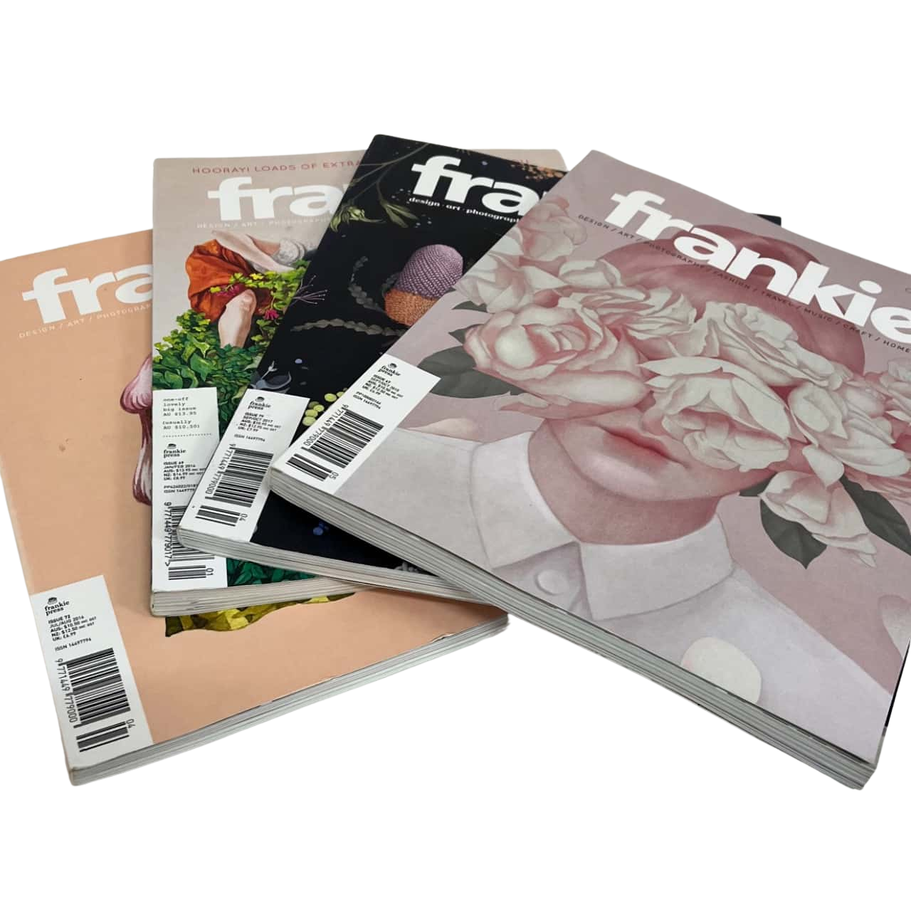 Frankie Design magazines x4-great coffee table display books(s)