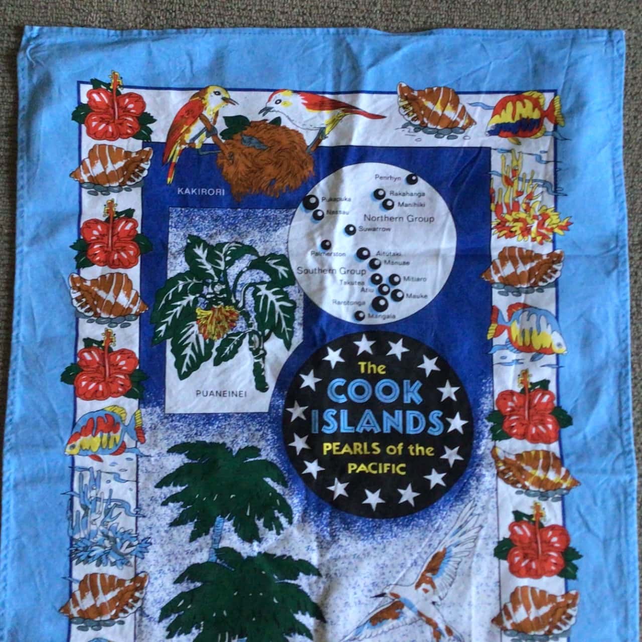 Vintage Cook Islands Tea Towel 72 cm x 49 cm(s) - Used Very Good ...