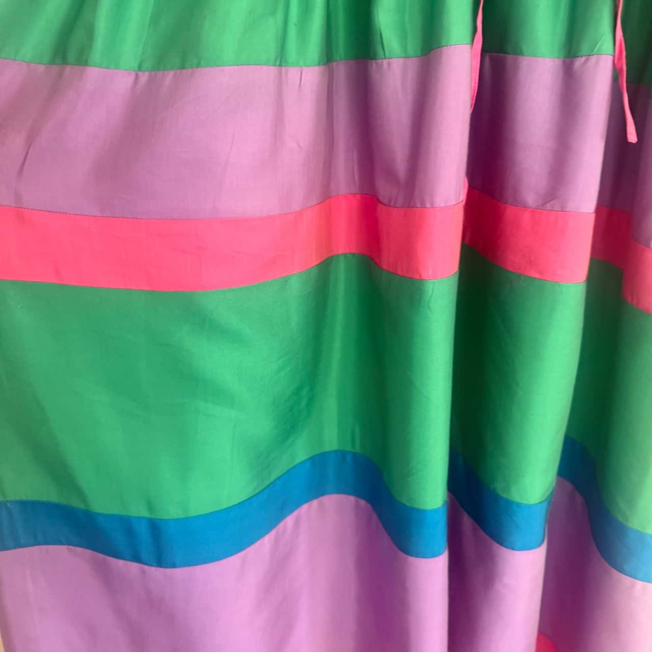 VINTAGE** 80s Rainbow Stripe Dress. Size 8