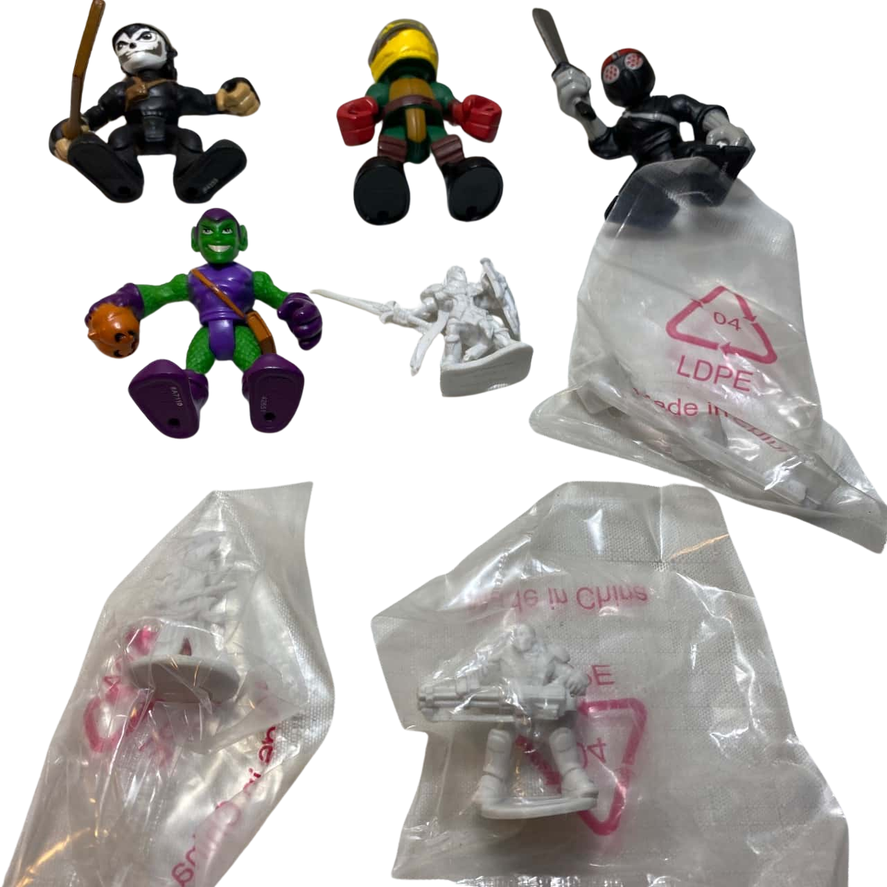 Mini Figures TMNT Viacom Playmates 7 cm And 4 Others (s)