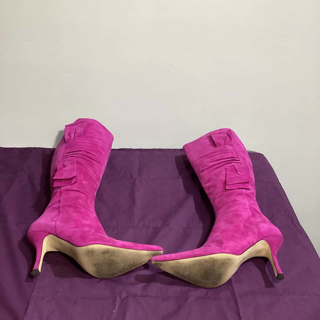 Wittner Womens Size 40 Magenta Suede Boots(s)