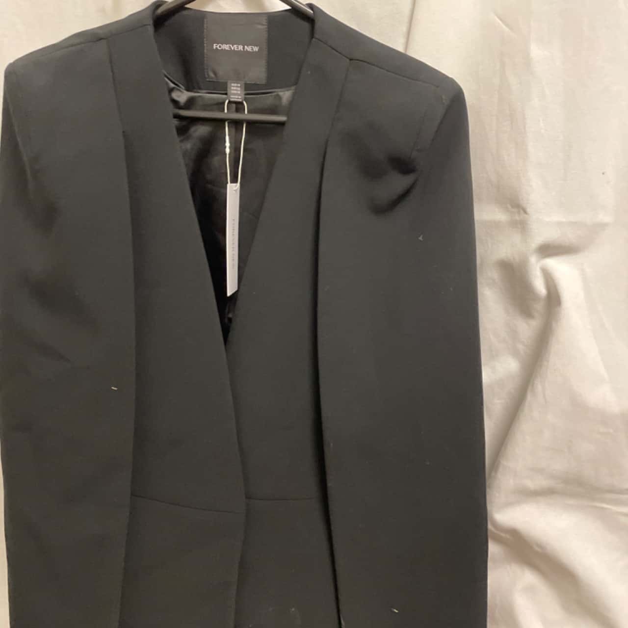 Forever New Womens Size 14 Open Jacket Black (s)