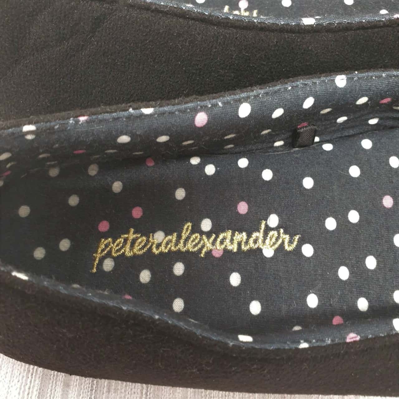 Peter Alexander Black Womens Couture Slippers / Shoes with Sparkle ...