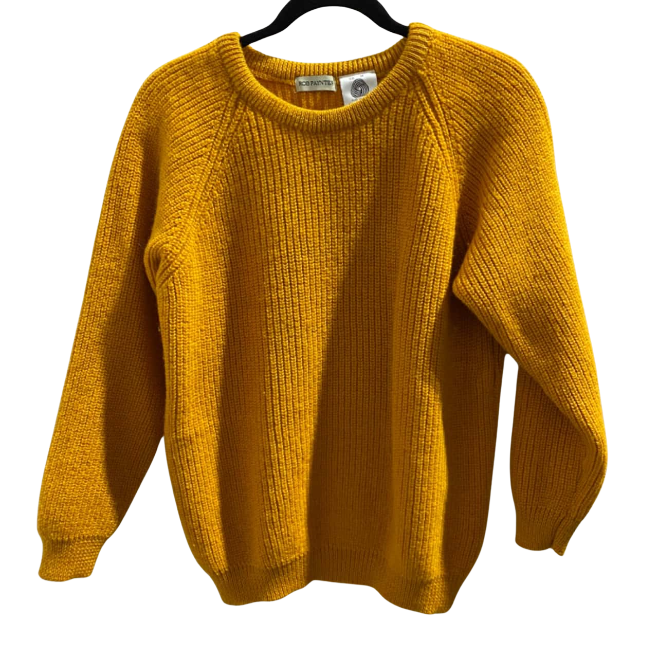 Rob Paynter Pure New Wool Womens Size M Yellow Crew Neck Jumper(s)