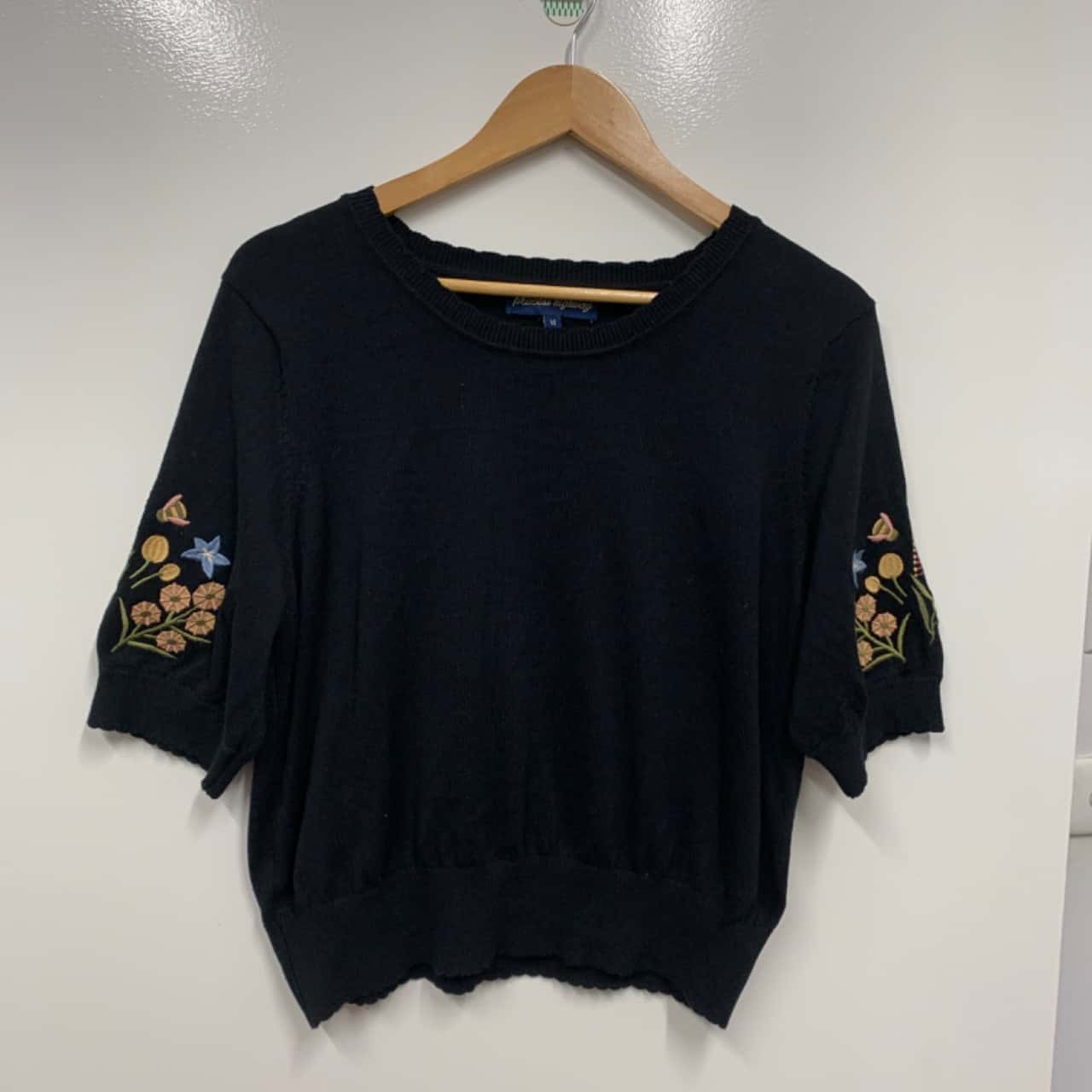 Princess Highway ,Women's Jumper, Black , Sleeve Emboss, Size 14(s)