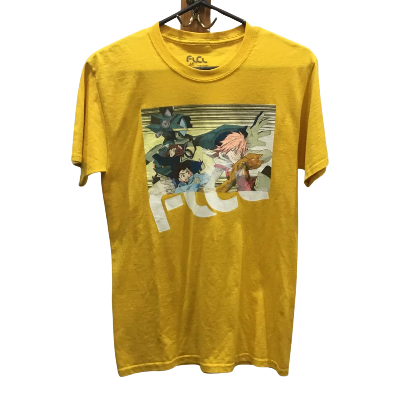 FLCL Funimation Yellow T Shirt Size S