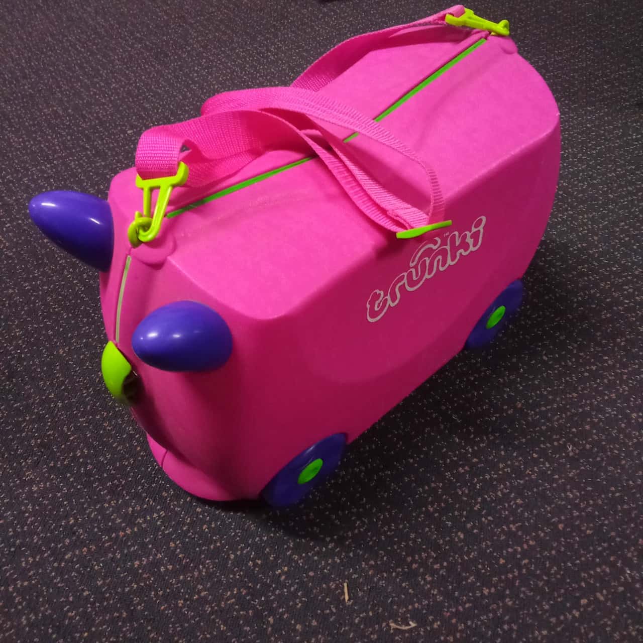 Trunki Pink Ride on Suitcase With Nose And Ears That Double As A ...