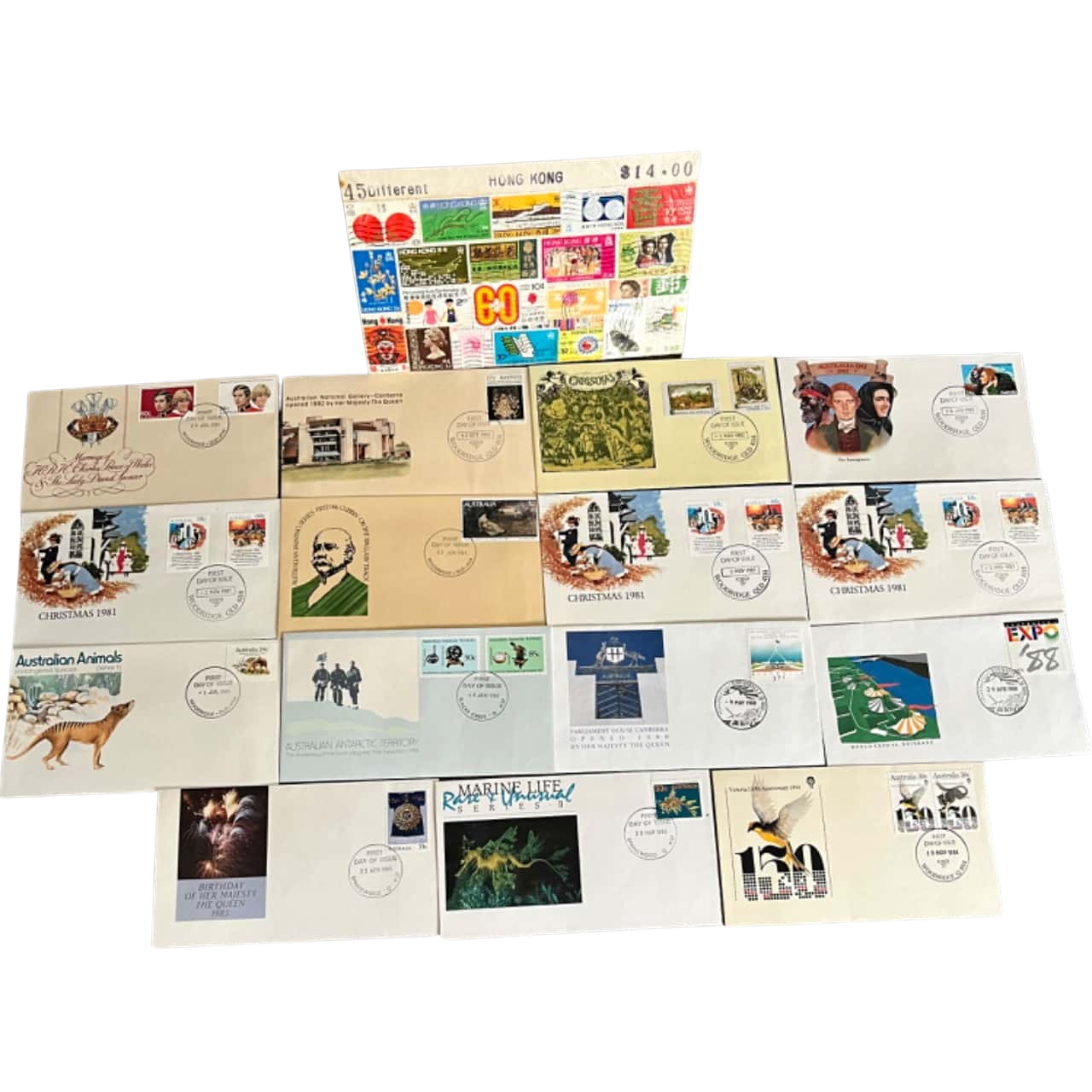 First day stamp covers from the 1980’s era total of 41 with 2 free ...