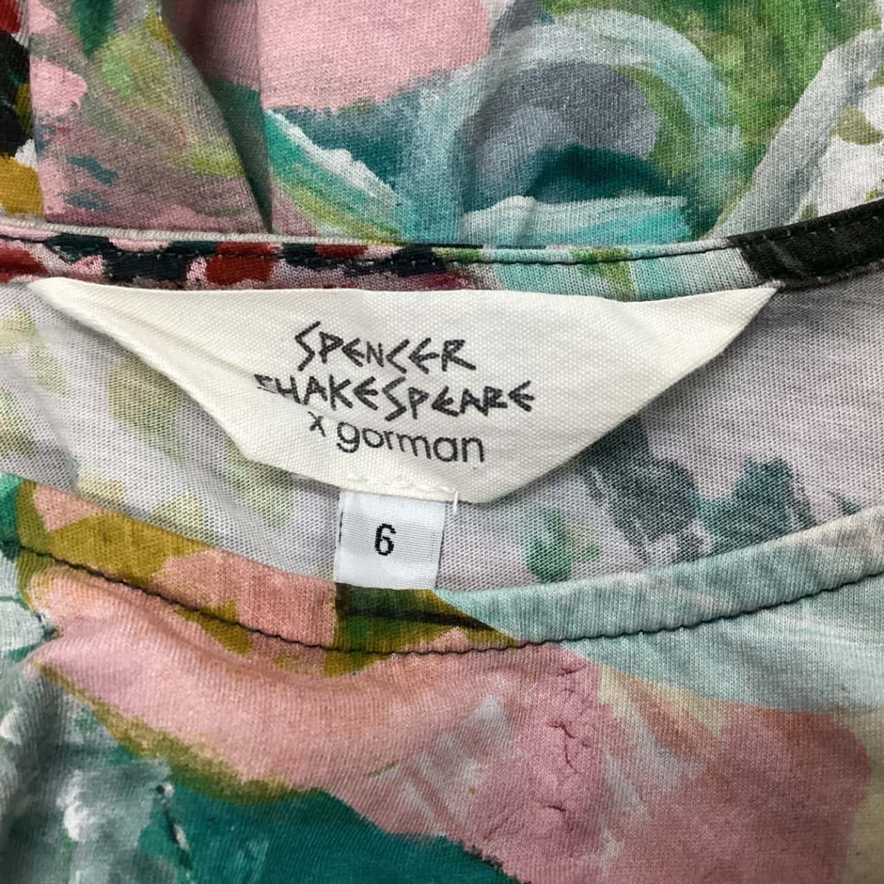 Spencer Shakespeare x Gorman Womens Size 6 T-shirts Multicoloured (s)