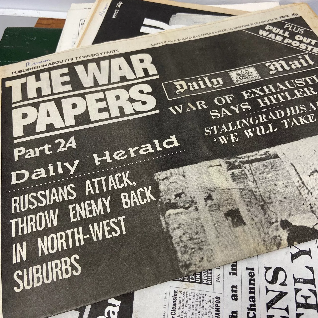 Vintage collectors binder “The War Papers” - Used Very Good | Salvos Stores