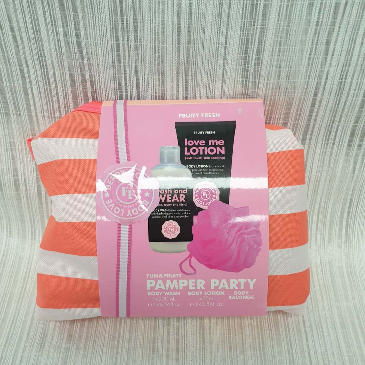 Fun & Fruity Pamper Party Mini Body Care Gift Set in Pretty Orange ...