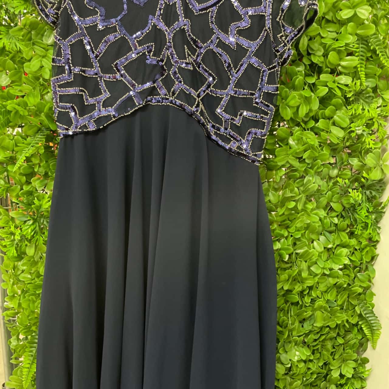 Liz Jordan Womens Size 10 Formal Dress Black / Blue (s)