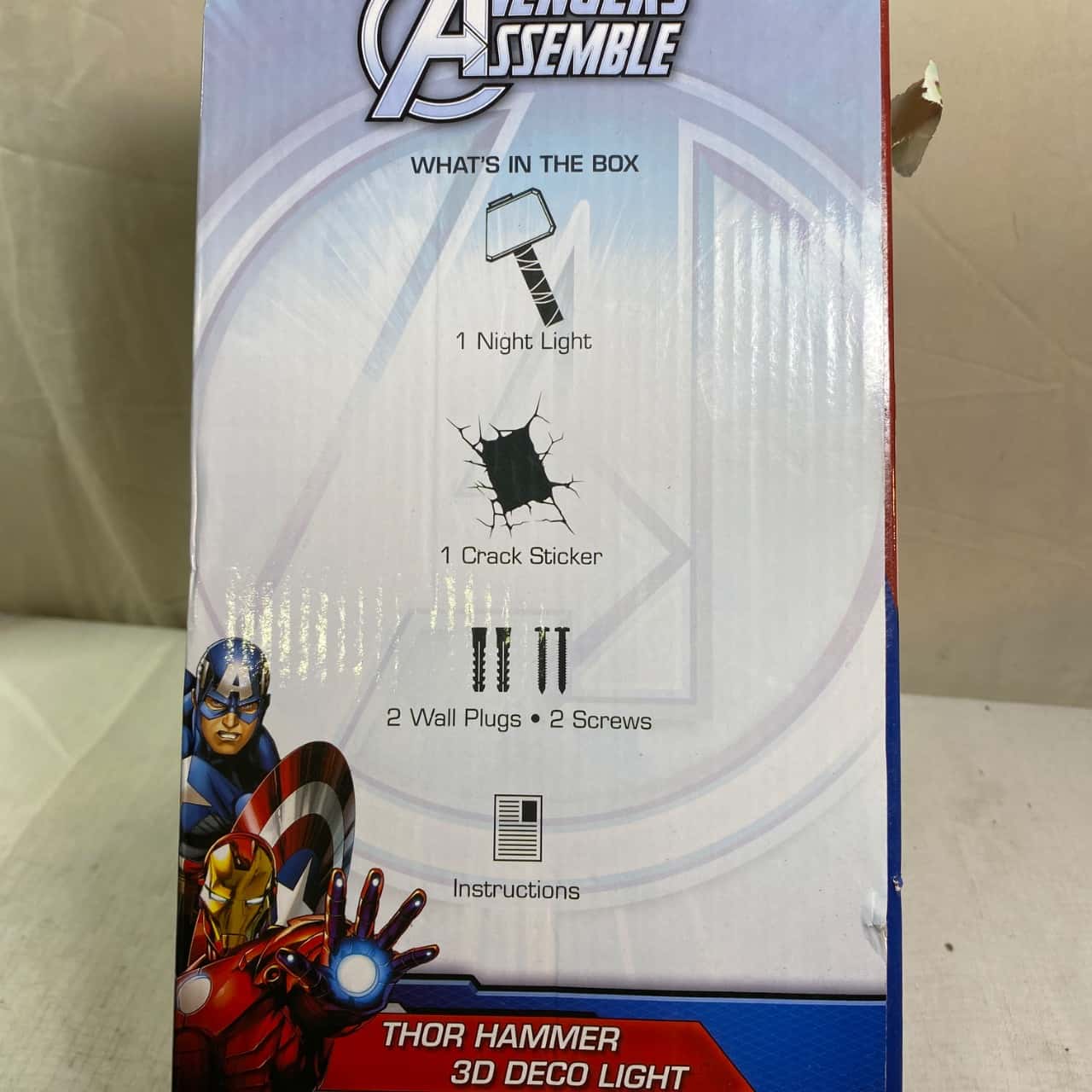 Marvel Avengers Thor Hammer MJOLNIR 3D Deco Wall LED Night Light Gift ...