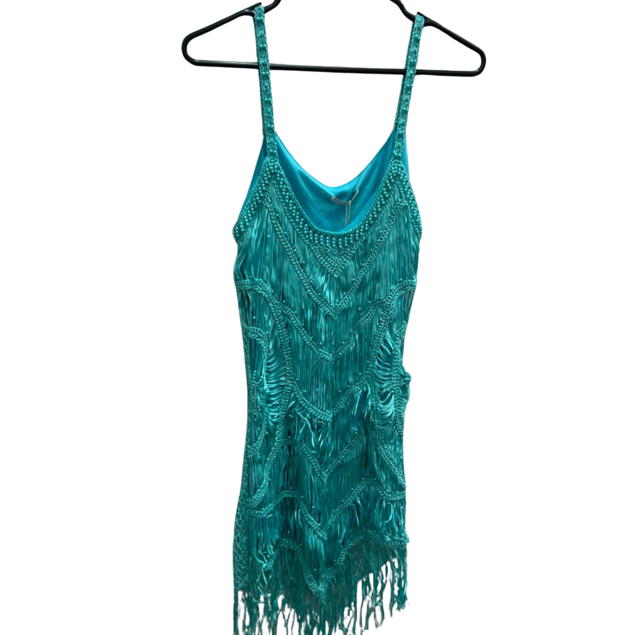 Chelsea Design Womens Size L Frilly Teal Dress